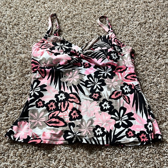 Beach House | Swim | Womens Beach House Tropical Floral Pink Black And ...